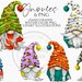 Science Gnome Clipart PNG Set of 6 Gnomes Hand Drawn Watercolor Science ...
