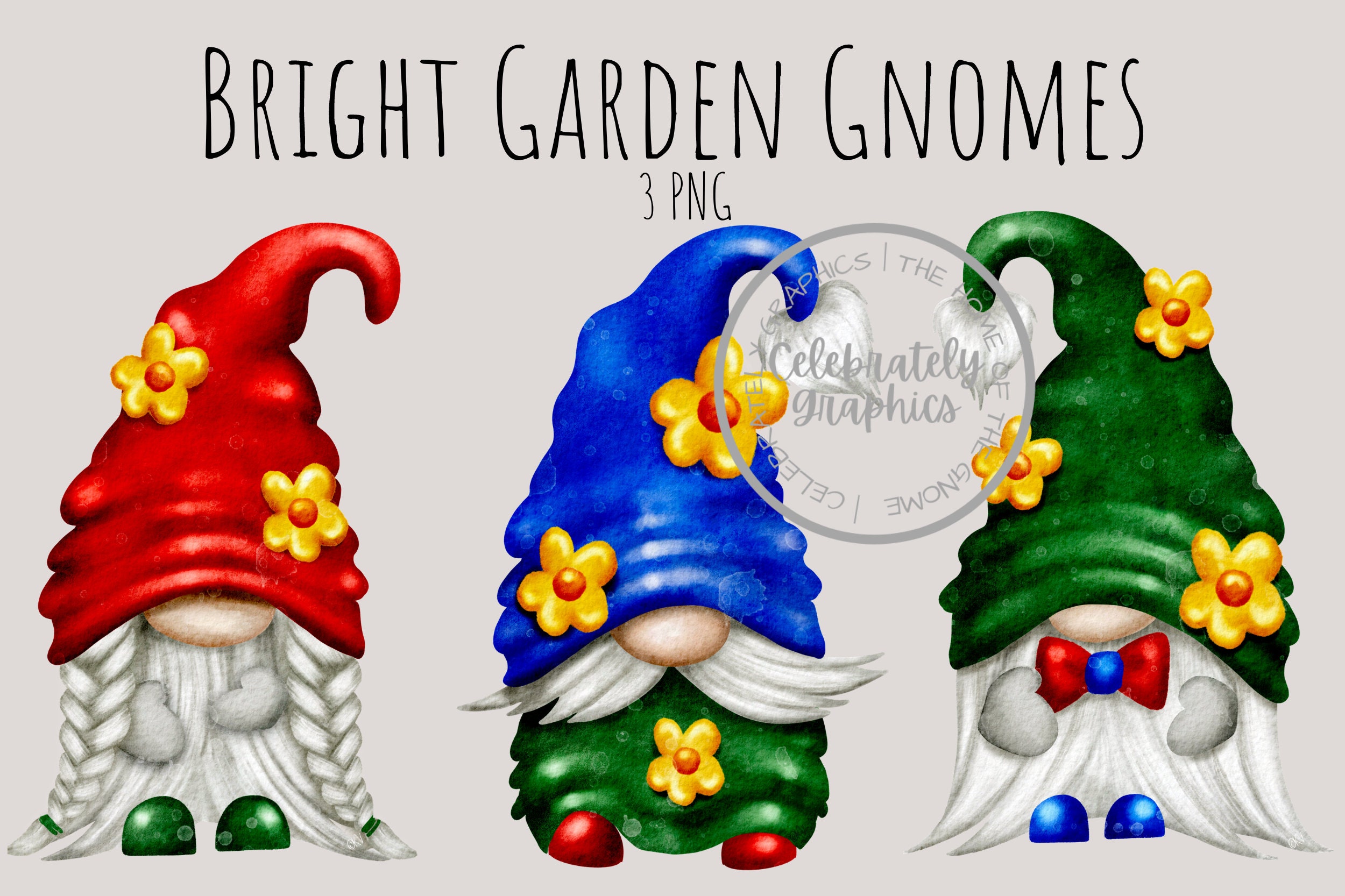 Clipart Build A Gnome Flower Garden Clip Art Png Digital Image ...