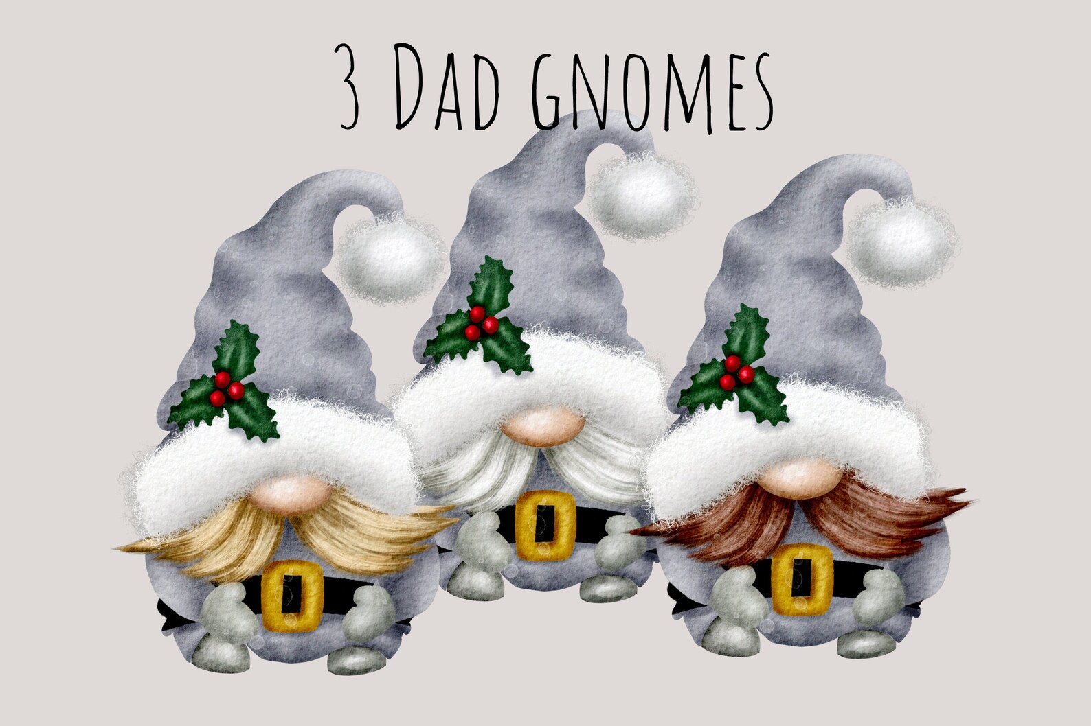 Family Christmas Grey Gnome Dad Mom Gnome Children Gnome | Etsy