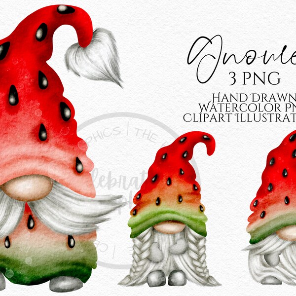 Watermelon Gnome - Etsy
