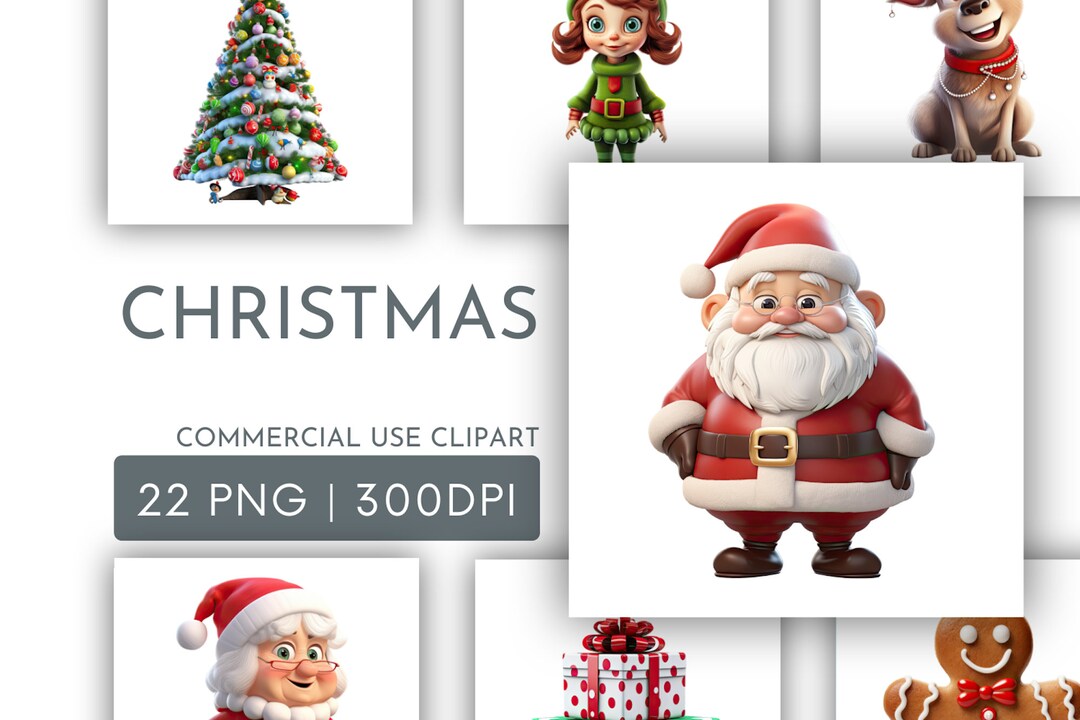 Cute Christmas Clipart PNG, Crafts Card Making Transparent Background ...