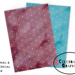 Commercial Use Watercolor Digital Paper Watercolor Spot Papers 12 ...