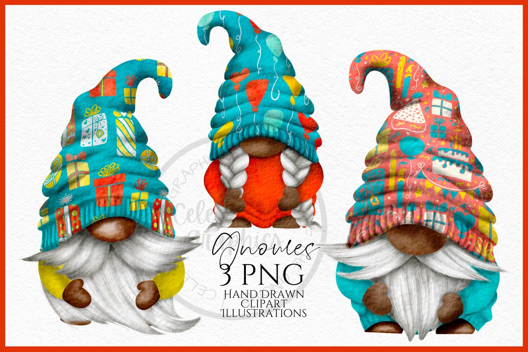 Black Skin Gnomes Clipart PNG Party Gnomes Png Hand Drawn - Etsy