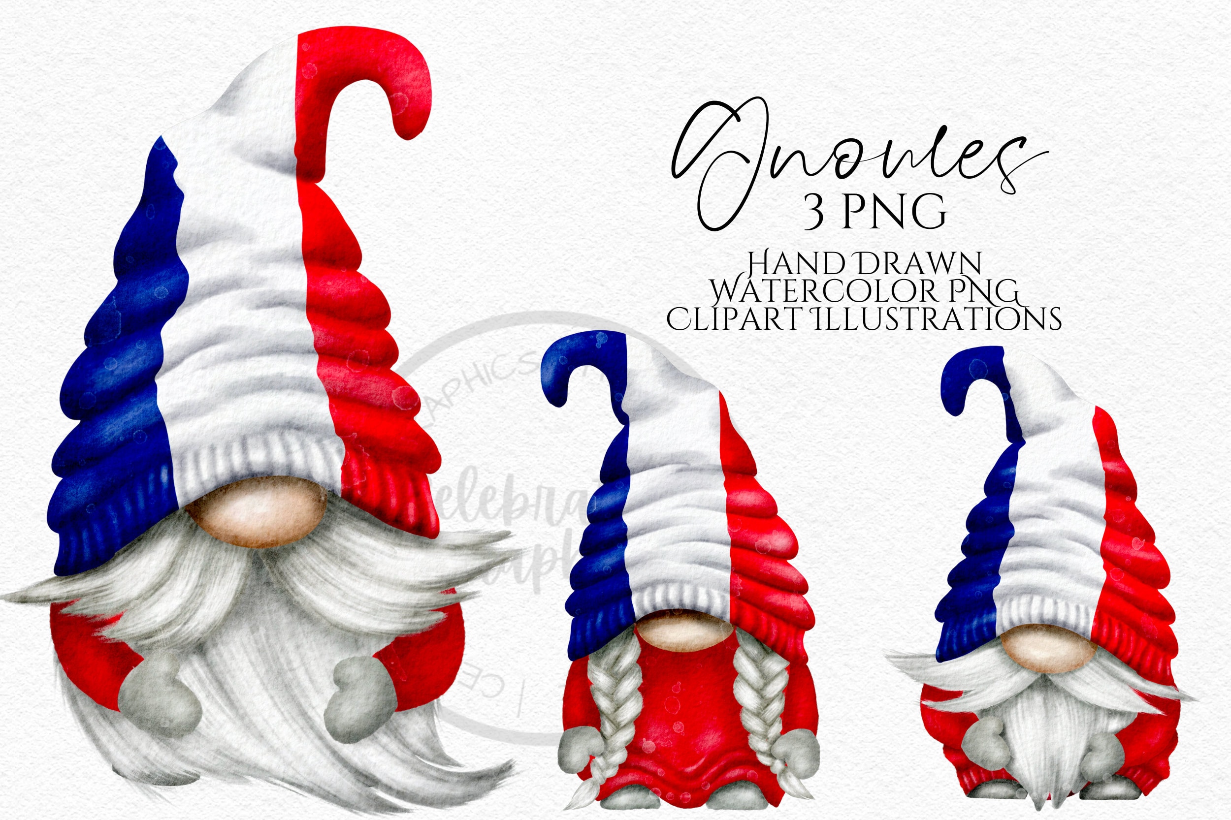French Flag Gnome Clipart PNG France Gnome Hand Drawn | Etsy UK