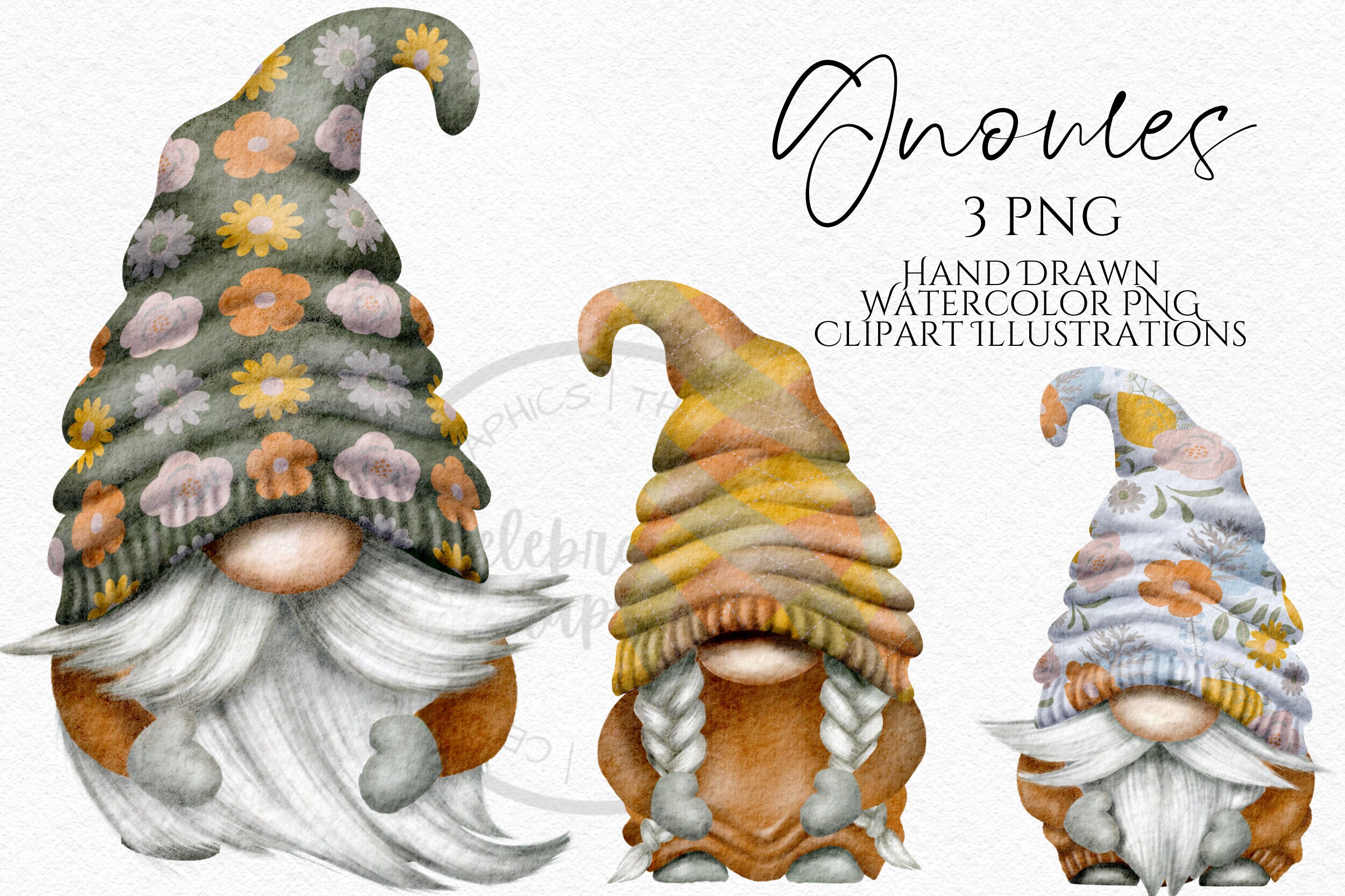 Flower Gnome Clipart PNG Bundle Flower Gonk Hand Drawn - Etsy UK