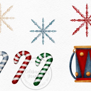 Nutcracker Clip Art, Christmas Watercolor Holiday Clipart Ballet Sugar ...