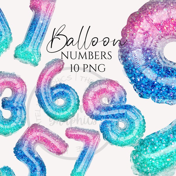 Pink Balloon Numbers - Etsy