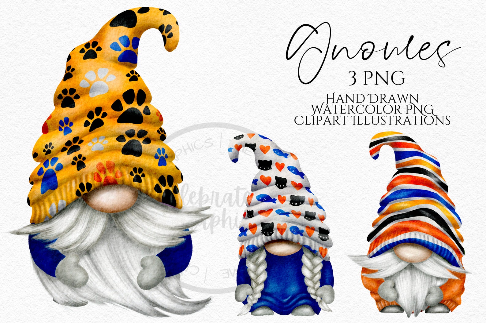 Pet Gnomes Clipart Png Cat Dog Gonk Clipart Hand Drawn - Etsy