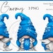 Blue Snowflake Gnomes Png, Hand Drawn Watercolor Gnome Clipart ...