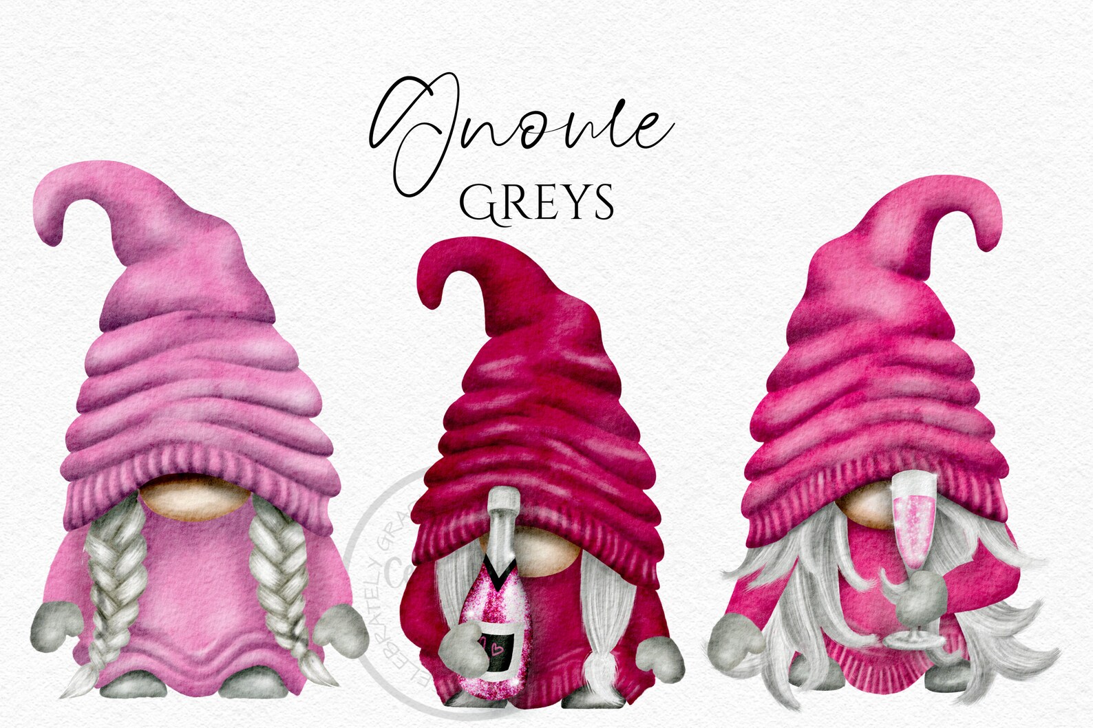 Best Friends Gnomes Pink Champagne Gnome Best Friend's - Etsy UK