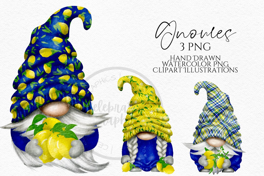 Gnome With Lemons Clipart Png ,lemons Gonk , Hand Drawn Watercolor ...