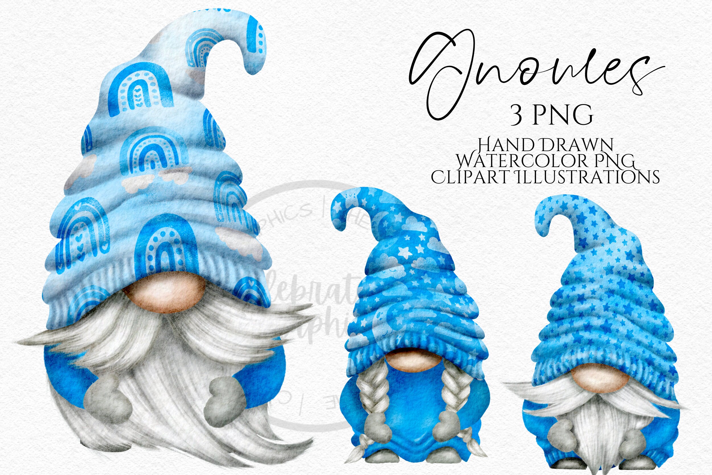 Blue for a Boy Gnome Clipart PNG Bundle Baby Shower Gonk Hand - Etsy UK