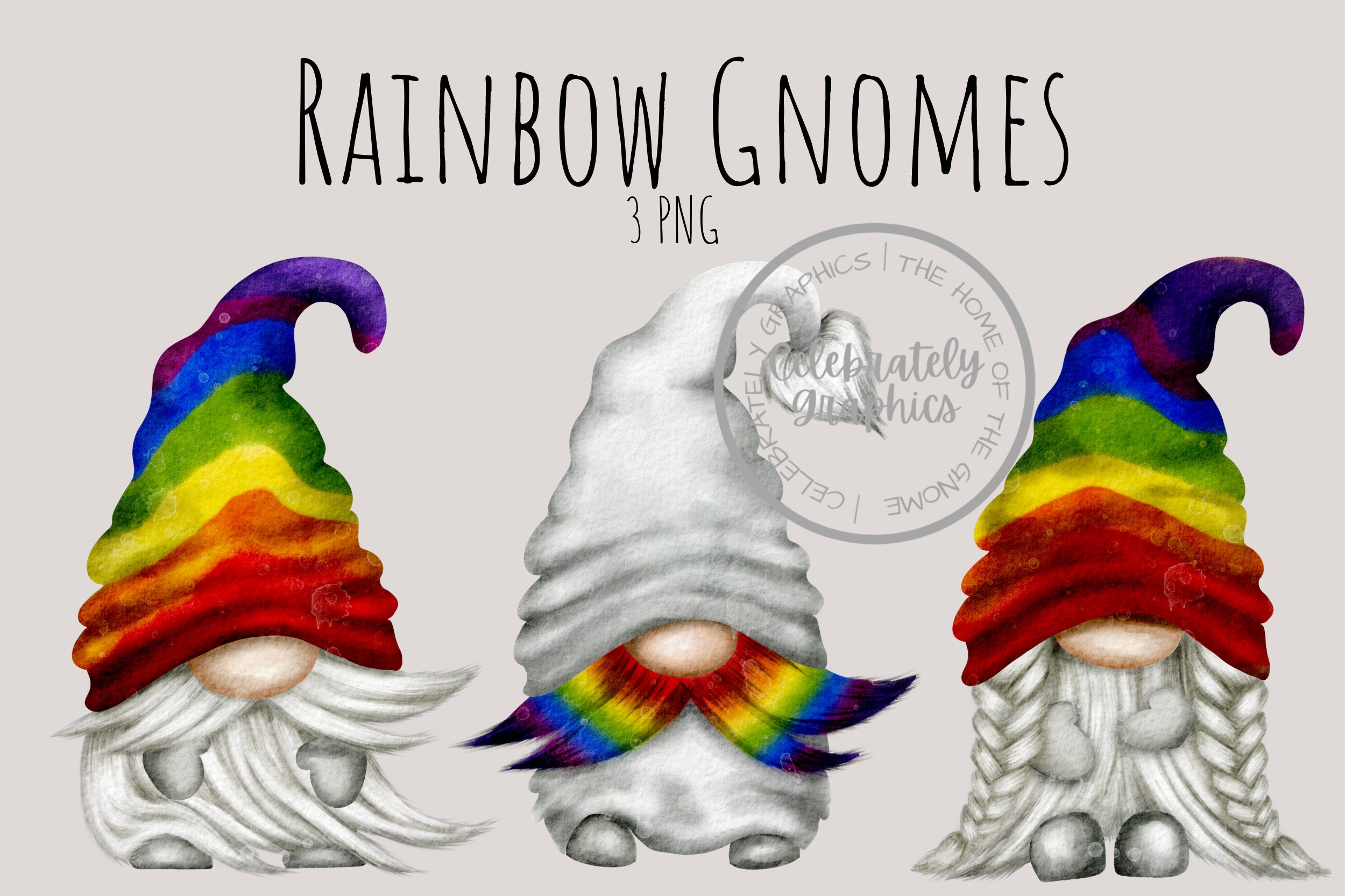 Rainbow Gnome Clipart Rainbow Clipart Gnome Png Hand Drawn - Etsy Canada
