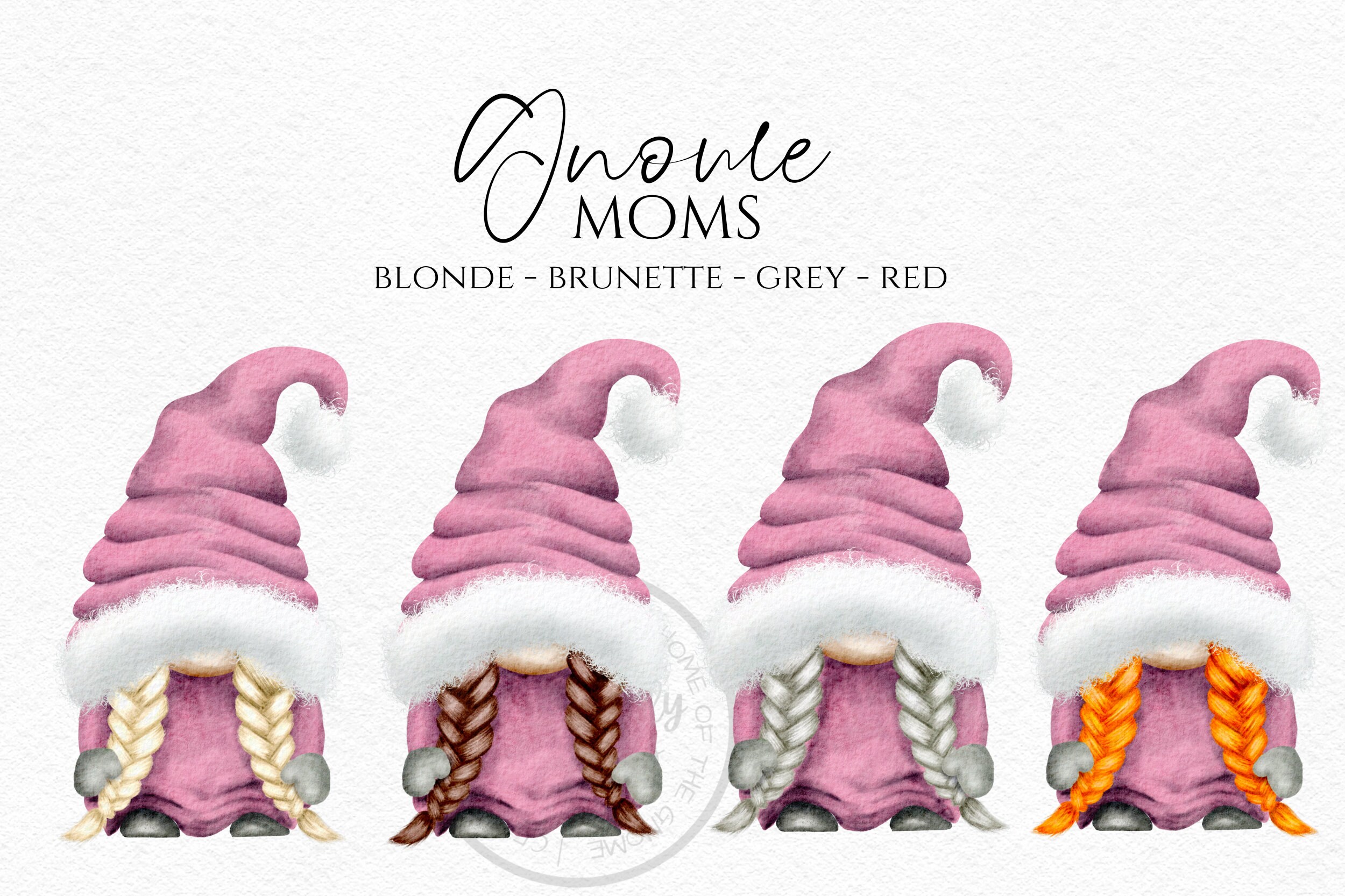 Pink Christmas Gnomes Family Dad Mom Children Baby Pets Gnome - Etsy