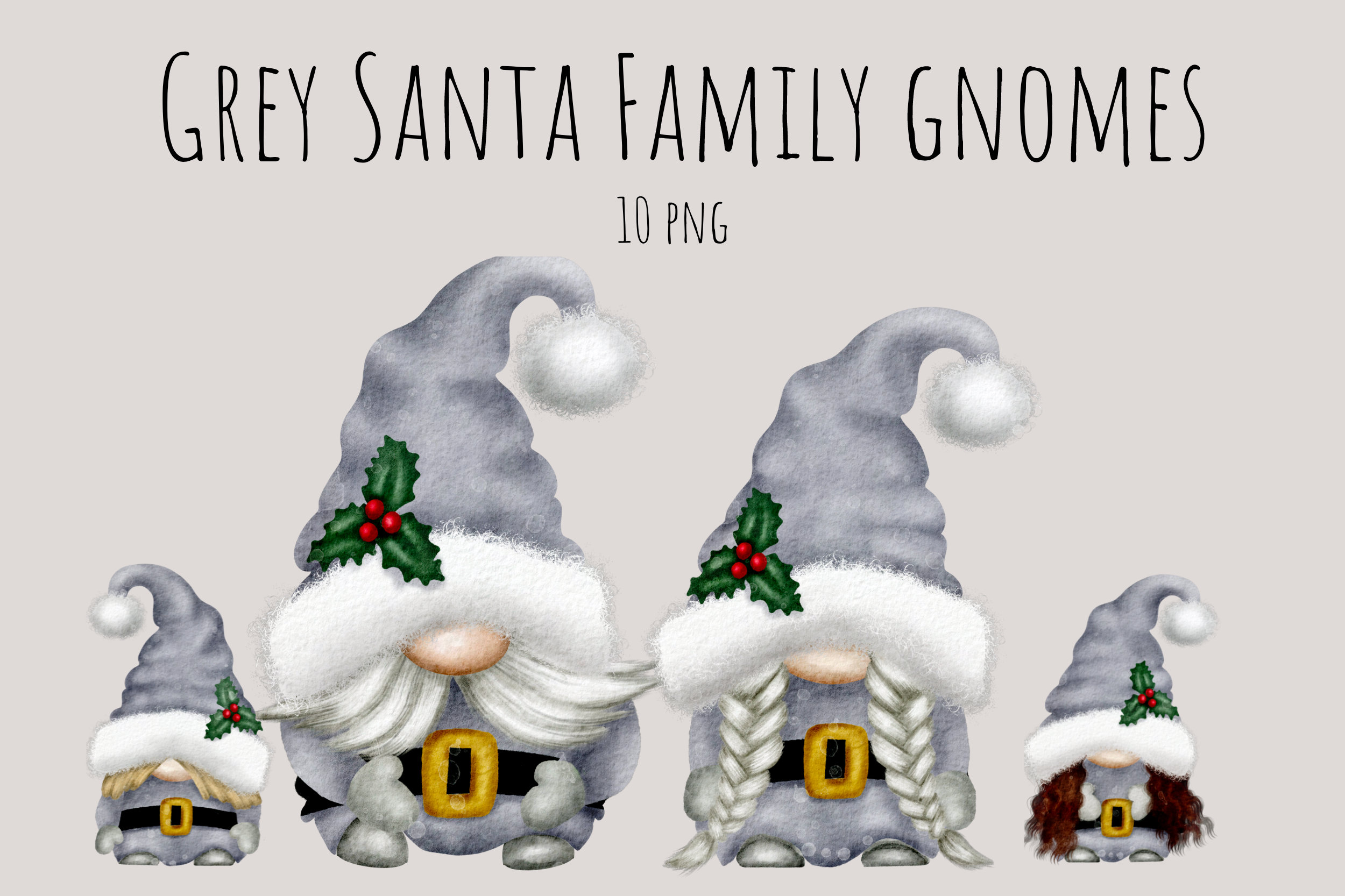 Family Christmas Grey Gnome Dad Mom Gnome Children Gnome - Etsy UK