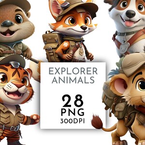 Cute Explorer Clipart PNG, Clipart Bundle, Crafts Card Making ...