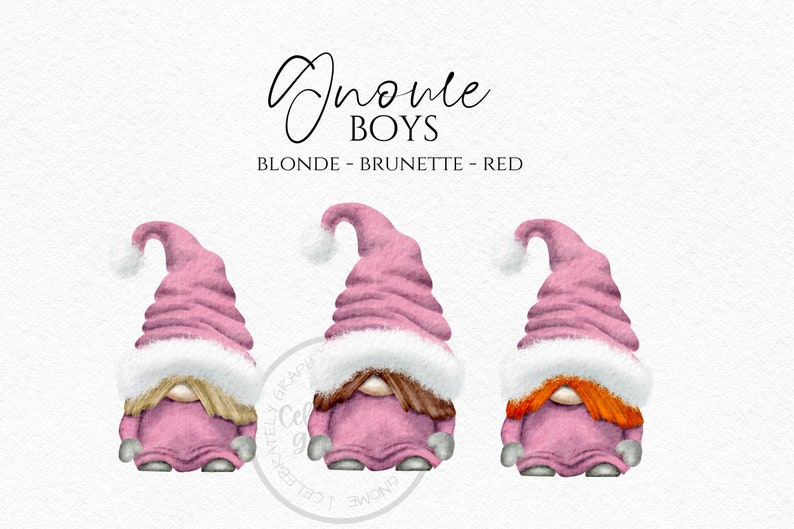 Pink Christmas Gnomes Family Dad Mom Children Baby Pets Gnome - Etsy