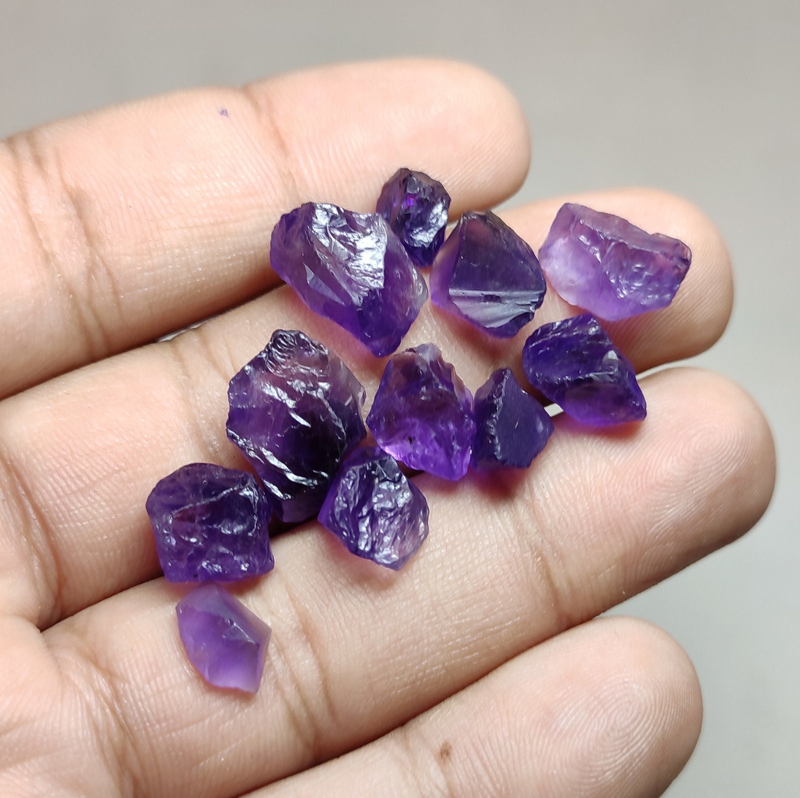 Amethyst Rough Gemstone Rough African Amethyst Hand Cut | Etsy