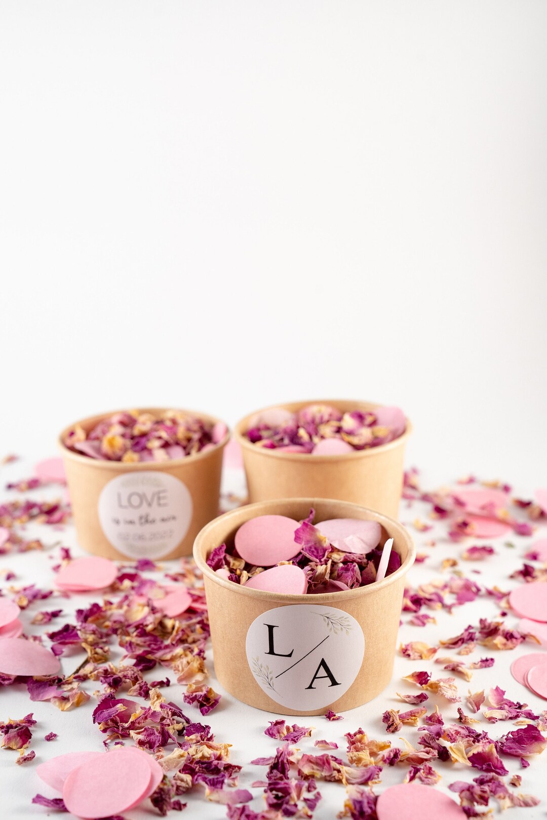 Flower Confetti Pink Romance With Tissue Paper Confetti + Mug Brown ...