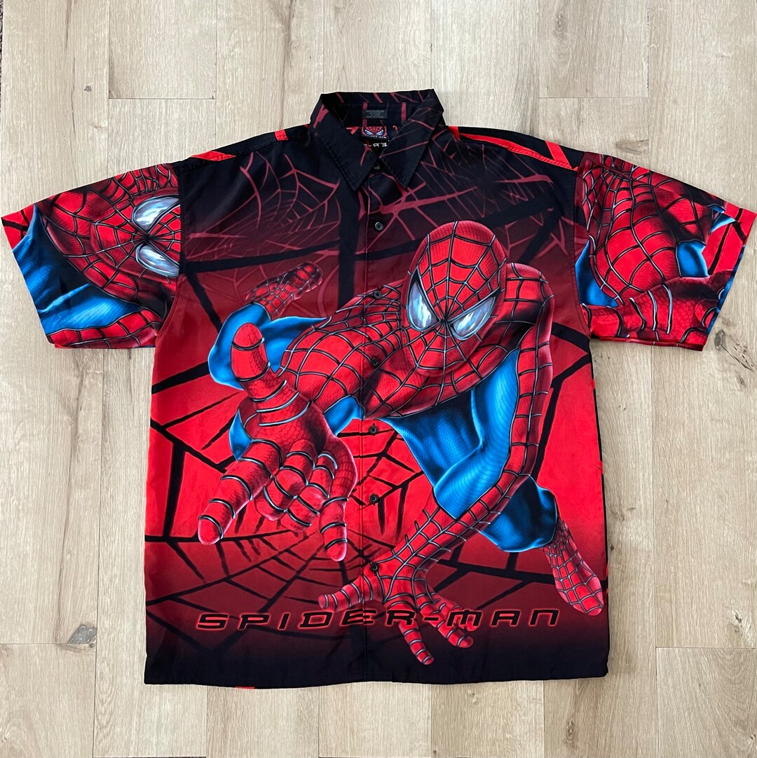Vintage 2000S Y2K Marvel Spider-man Full Graphic MCU Avengers - Etsy