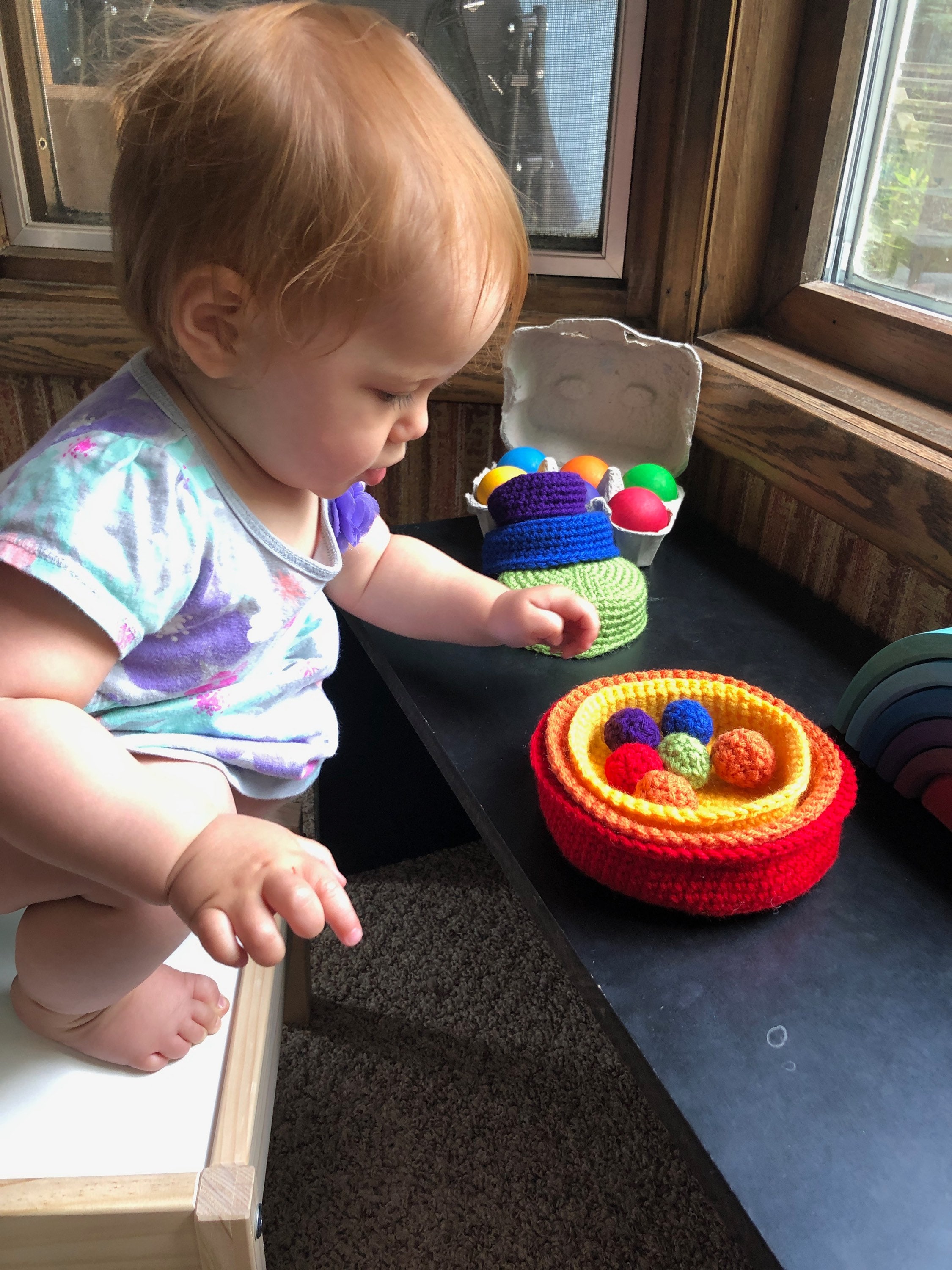 Rainbow Nesting Bowls With Sorting Balls - Etsy