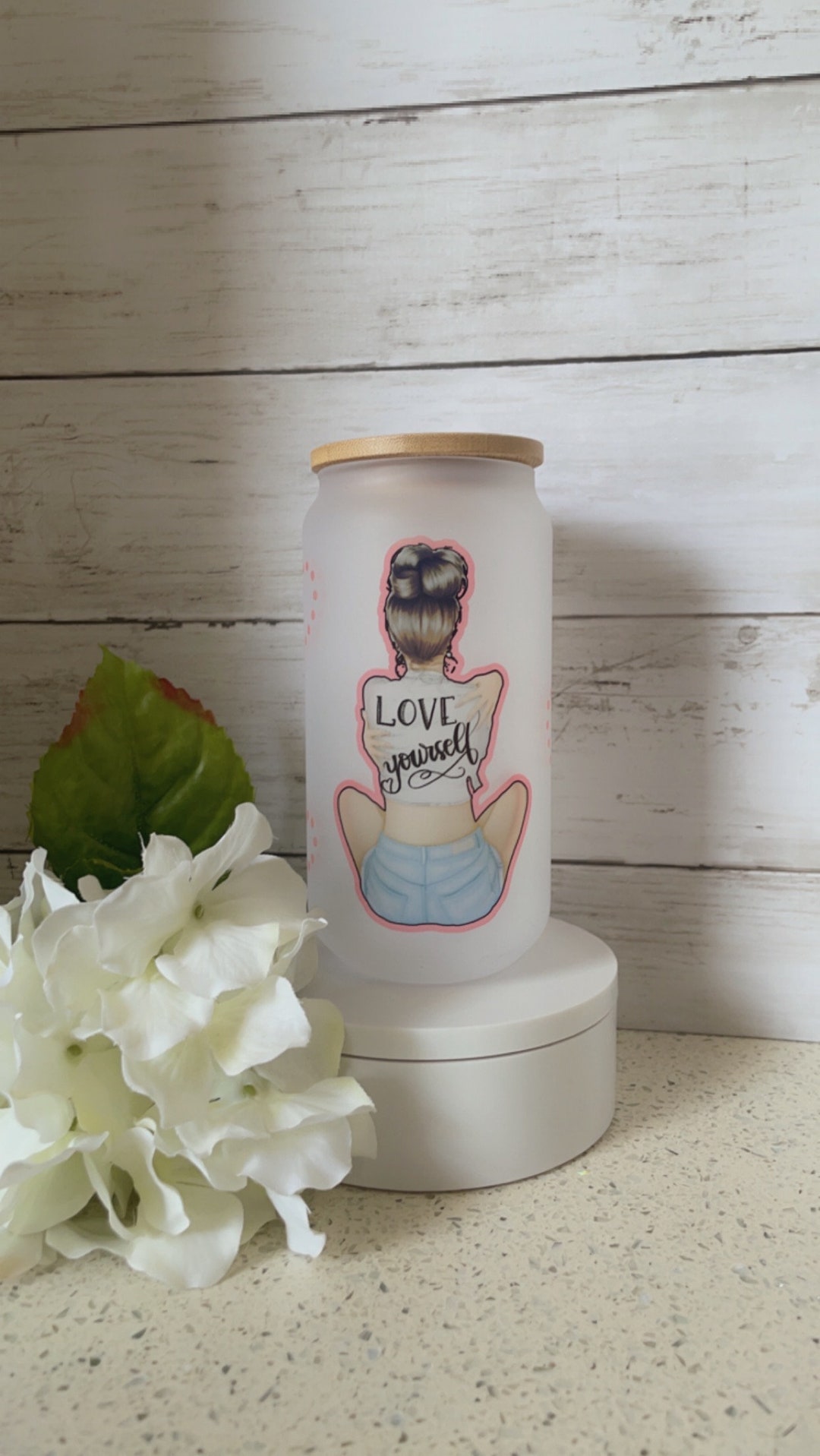 Self Love Sublimated Frosted Glass Libby Cup Motivational - Etsy
