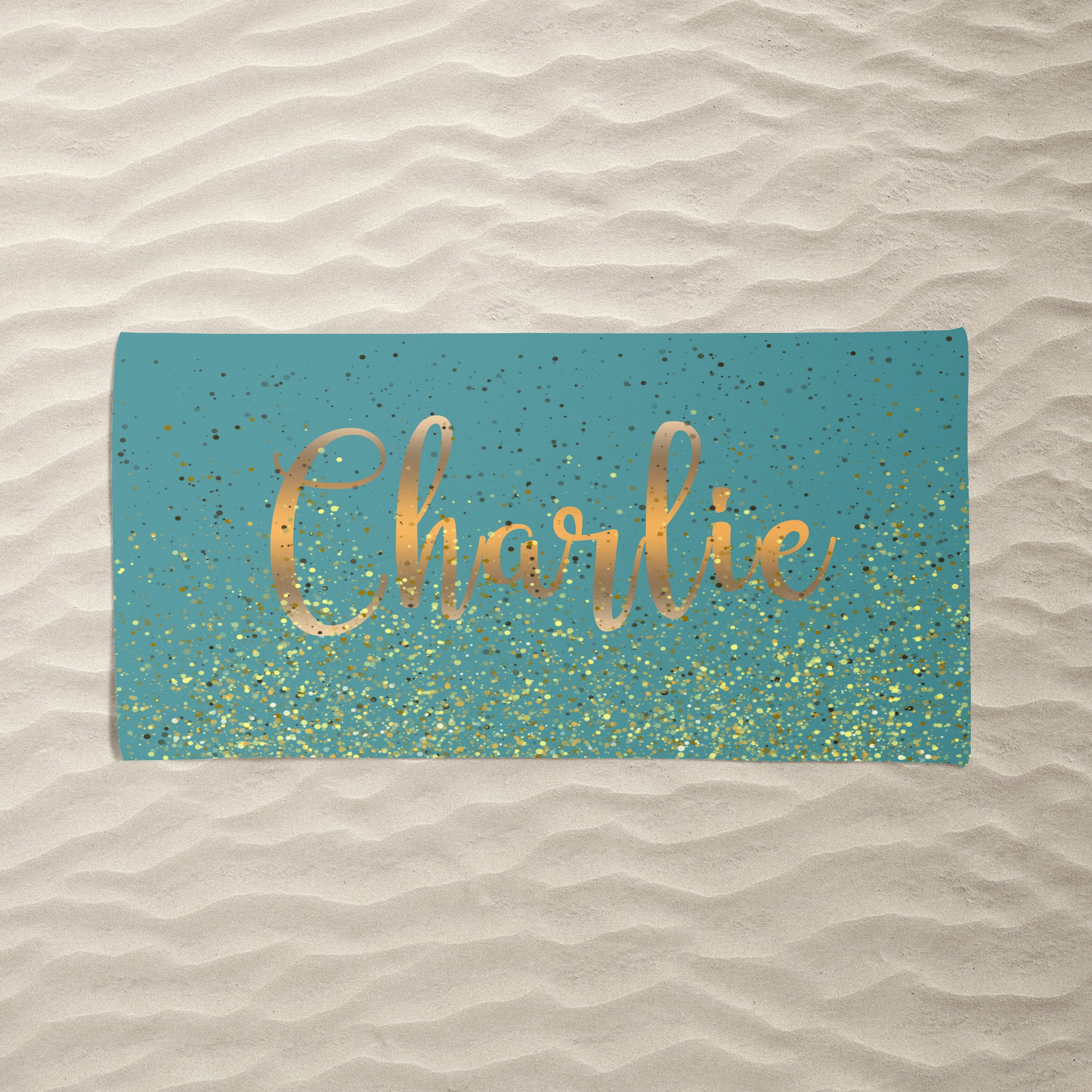 Custom Name Towel, Personalized Beach Towel, Sparkles, Sparkly, Glitter ...