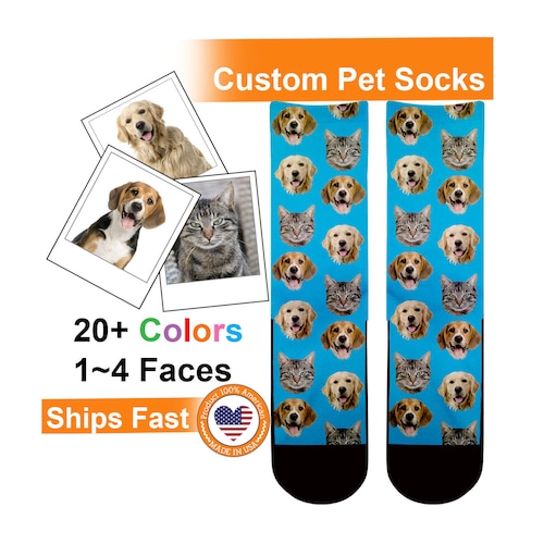 Custom Cat Socks Put Your Cat on Custom Socks Face Socks - Etsy