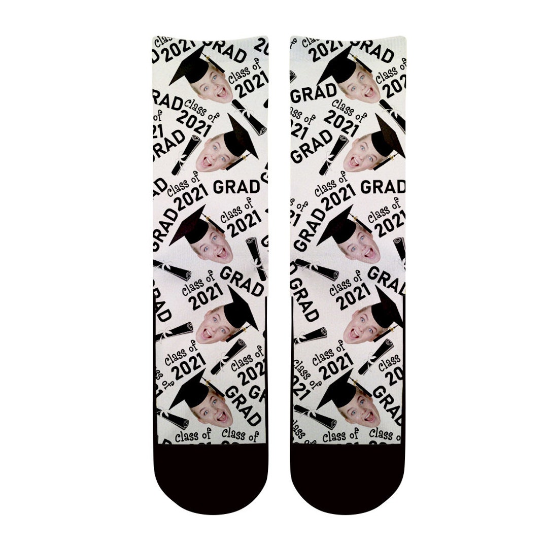 Graduation Socks, Personalized Graduation Gift for Him Her, Graduate ...