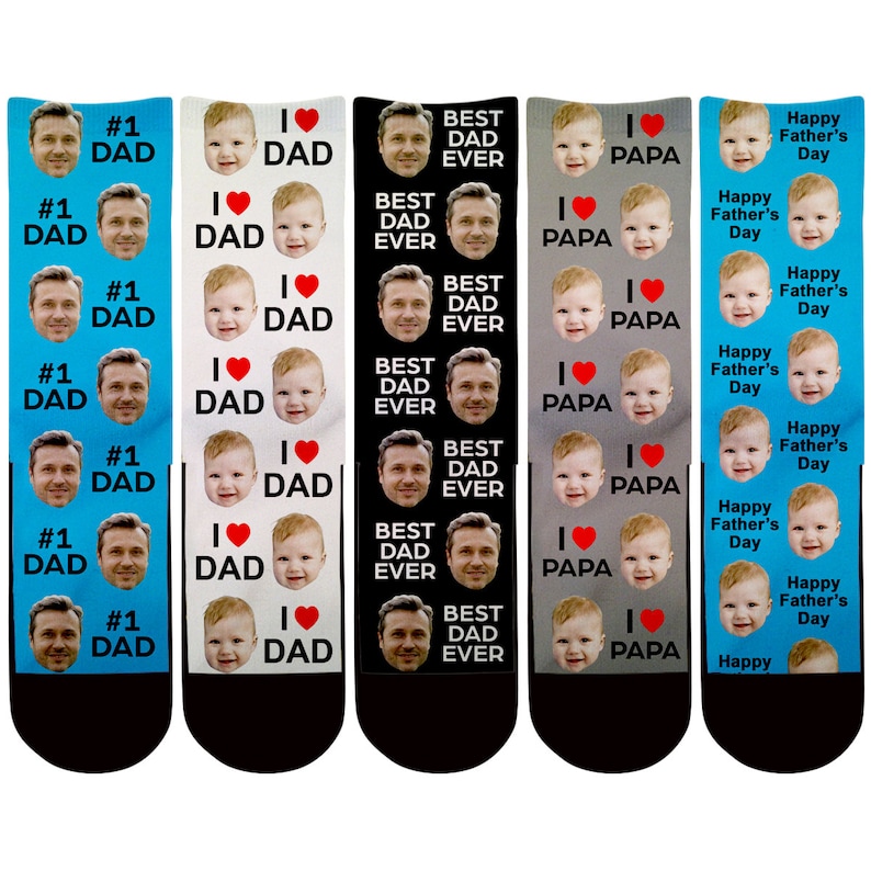 Custom Father's Day Socks Custom Face Socks Personalized - Etsy