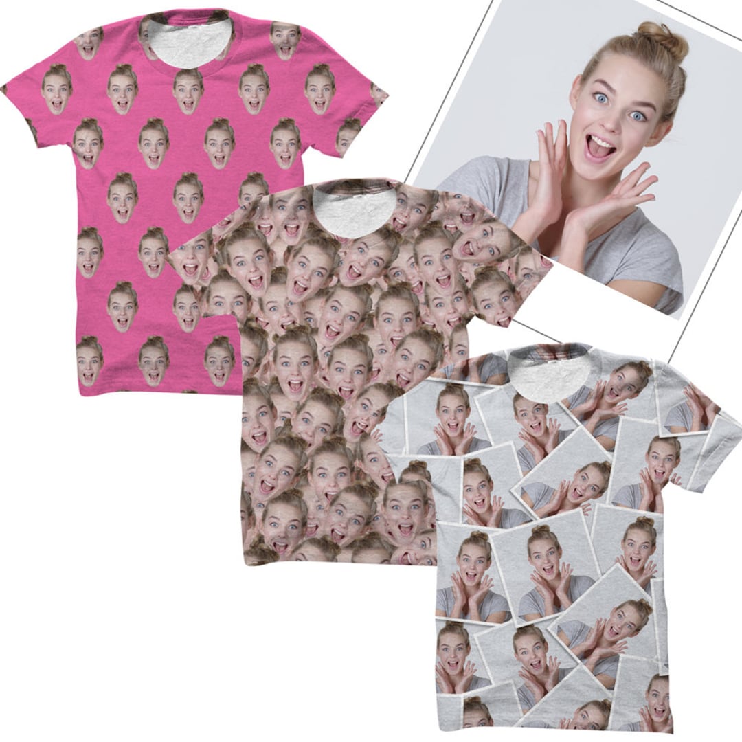 Custom Photo Face Shirt, Personalized Face Shirts, Your Face on T-shirt ...