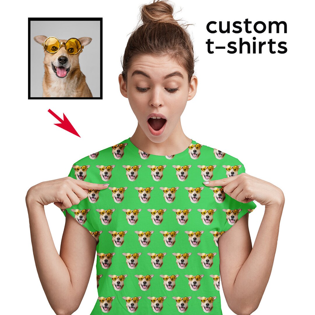 Custom Photo Face Shirt, Personalized Face Shirts, Your Face on T-shirt ...