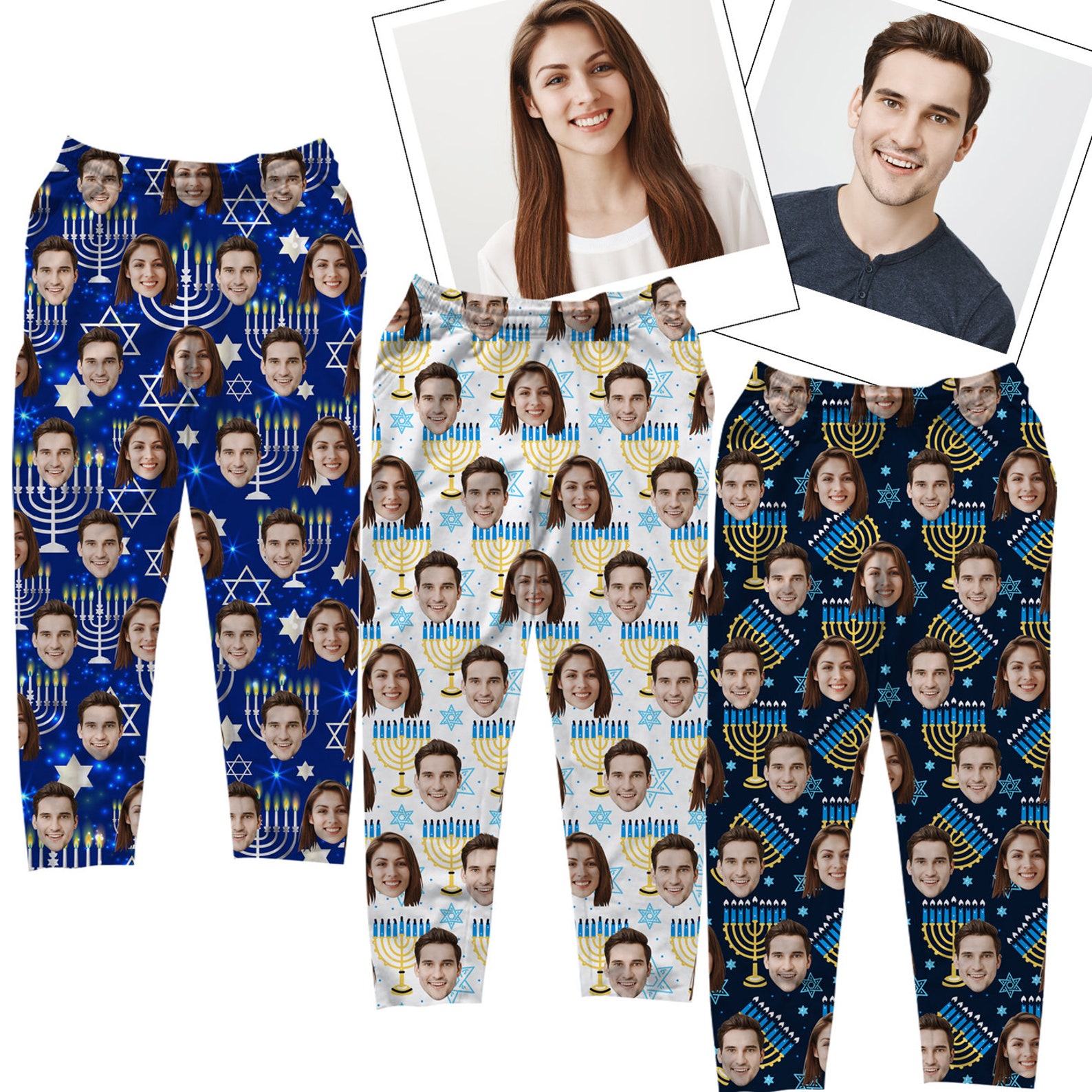 Custom Hanukkah Pajama Pants, Family Hanukkah Pajamas, Family Christmas ...