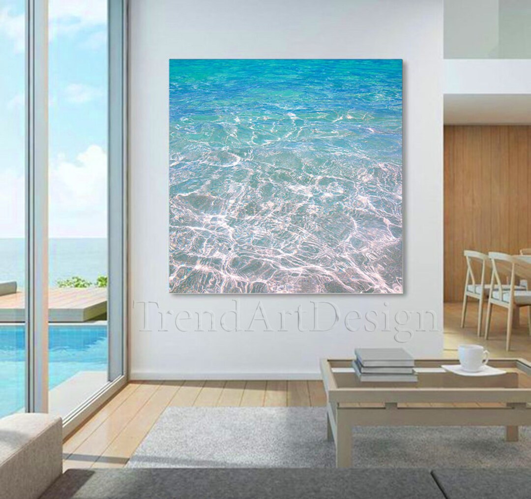 Aqua Abstract Art Ocean Water Print Sea Wall Decor Abstract - Etsy