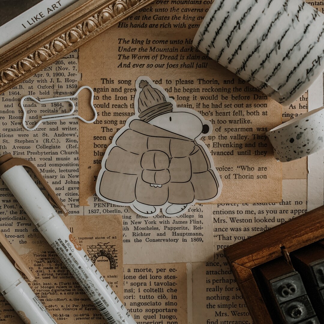 Snoopy Parka Transparent Vinyl Sticker I Die Cut Sticker I the Peanuts ...