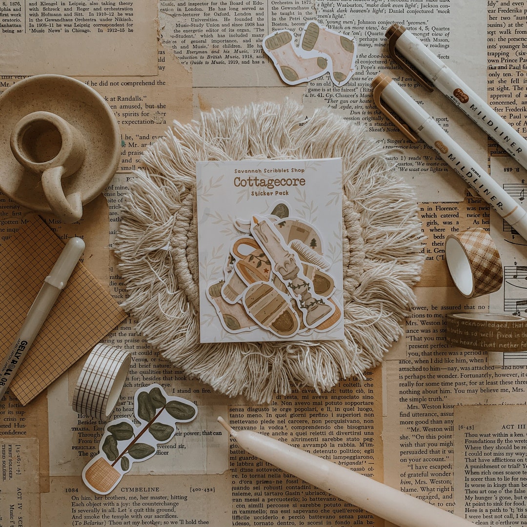 Cottagecore Sticker Pack I Die Cut Stickers I Weatherproof Stickers I ...