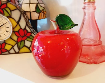 Blown Glass Apple - Etsy