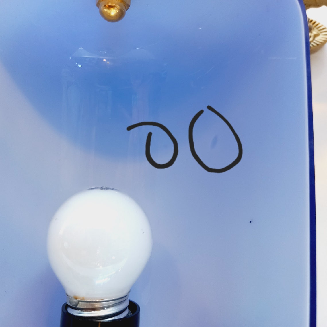 Vintage Banker Lamp Lawyer Lamp Blue Opaline Glass Old Stock - Etsy