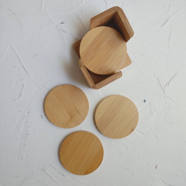 Bamboo Coasters - Etsy