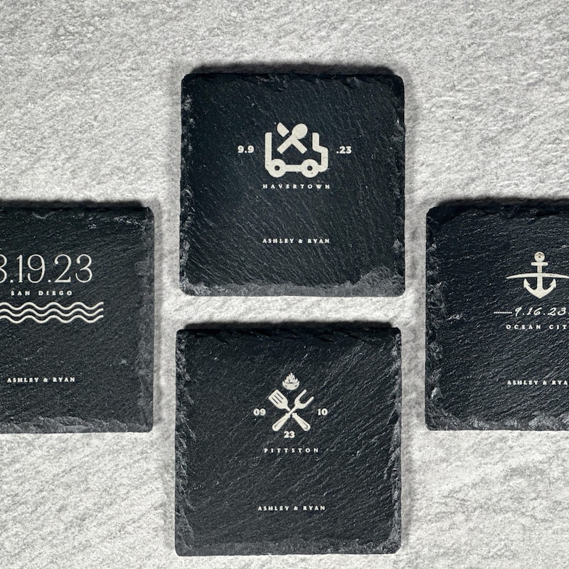 Slate Coasters - Etsy