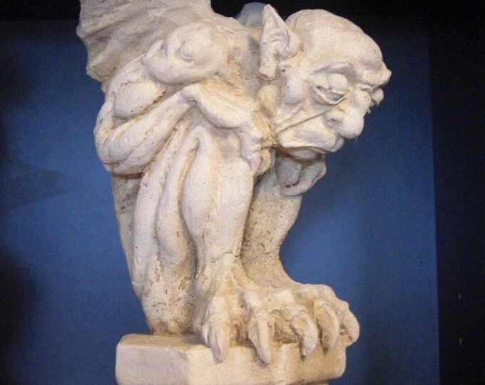 Gargoyle Sitting on the Capitol of a Gothic Column - Etsy
