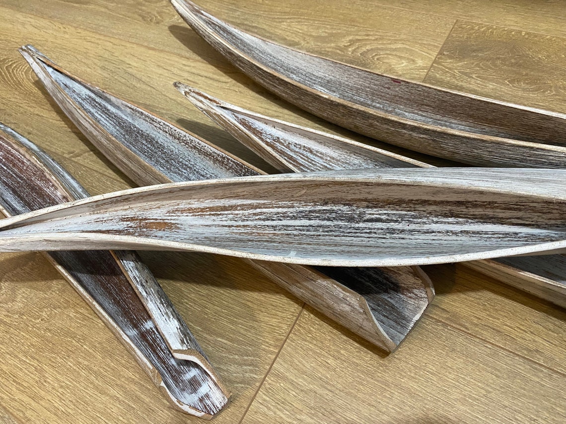 Rustic Dried Palm Seed Boat, Palm Boat, Rustic Home Decor, Home ...