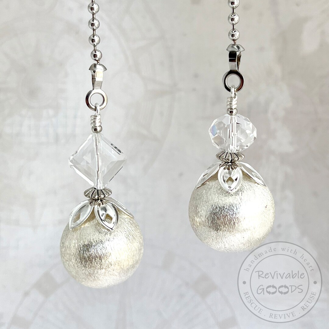 Silver Pull Chains, Platinum Fan Pulls, Lamp Pull, Ceiling Fan Chains ...