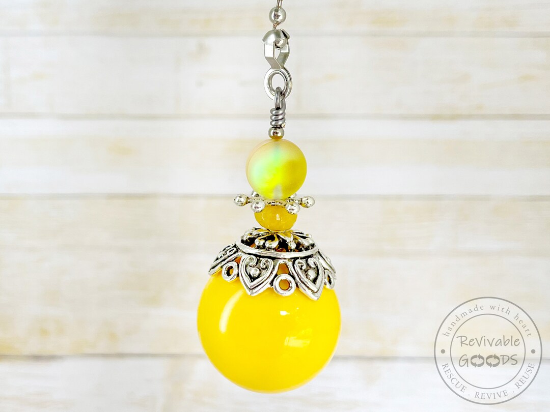 Chunky Yellow Pull Chain, Closet Light Pull, Ceiling Fan Pull, Single ...