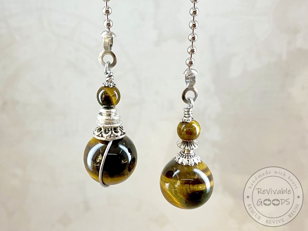 Tiger Eye Gemstones, Stone Pull Chains, Ceiling Fan Pulls, Lamp Pull ...