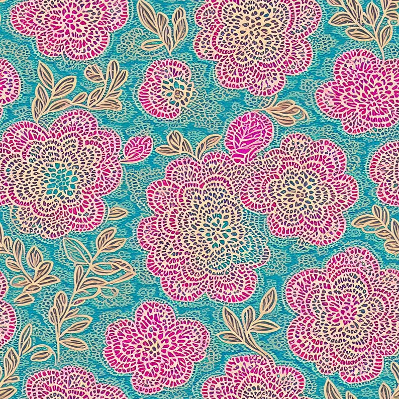 8 Unique Bohemian Flower Style Patterns Digital Download - Etsy