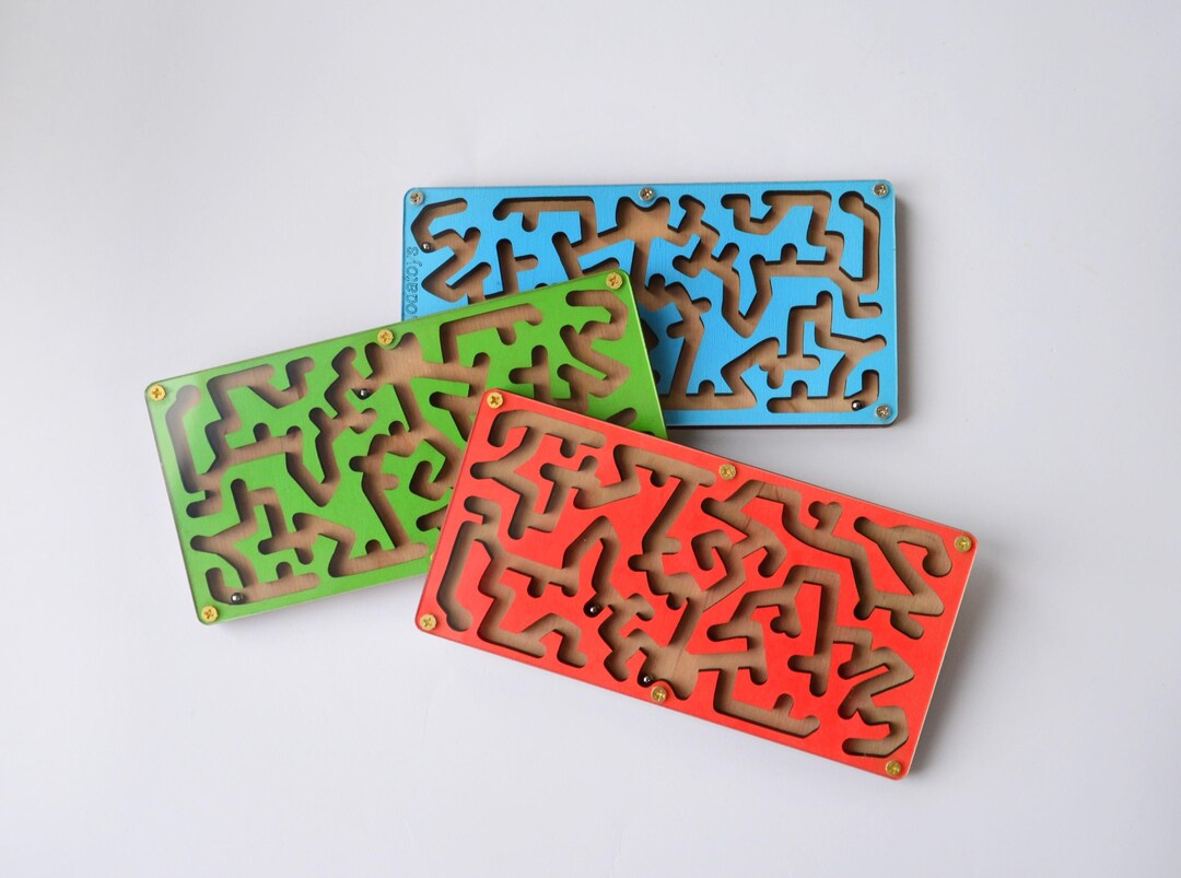 Maze Game for Toddlers, Finger Labyrinth, Kids Educational Toys, Wooden ...