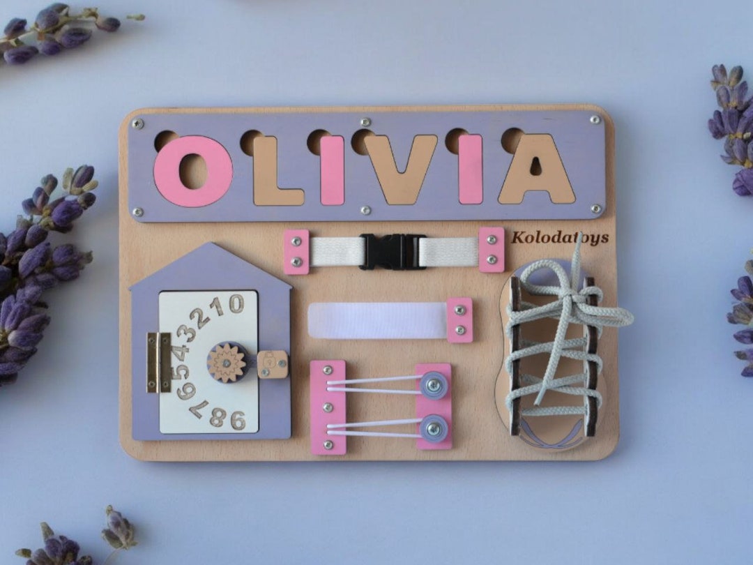 Travel Busy Board for Kids, Educational Montessori Toys, Personalized ...