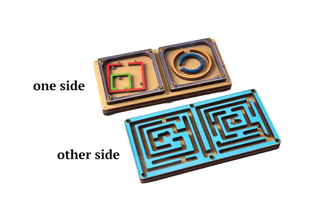 Double Maze Game for Toddler, Kids Educational Toys, Wooden Toy ...