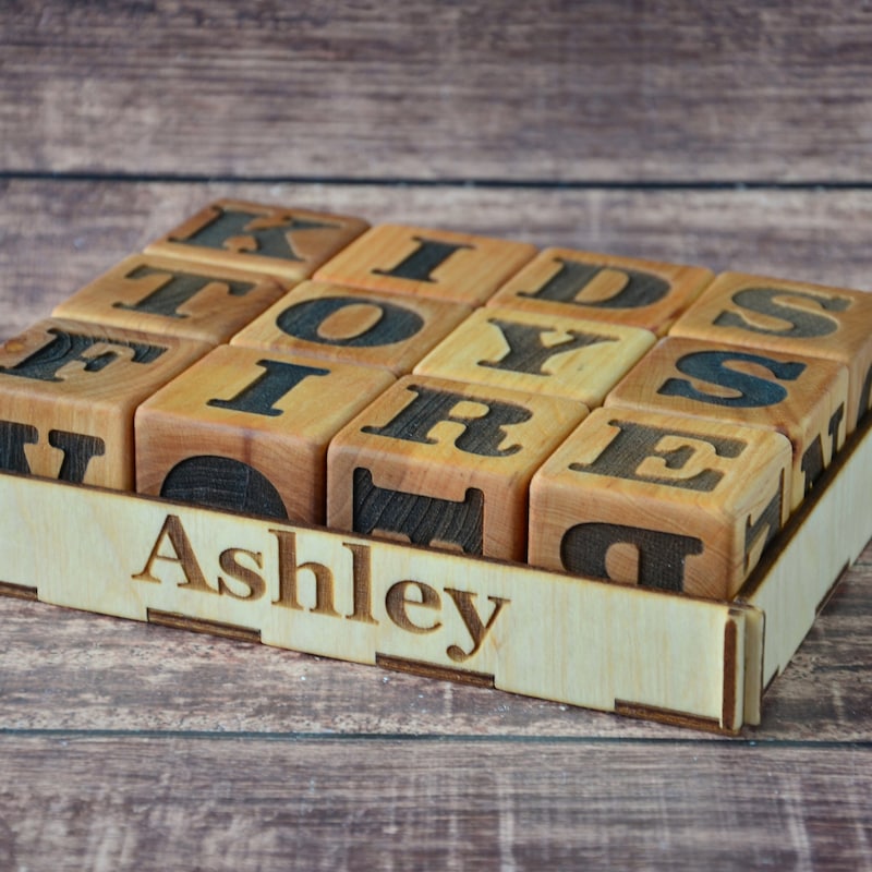 Wooden Alphabet Blocks - Etsy